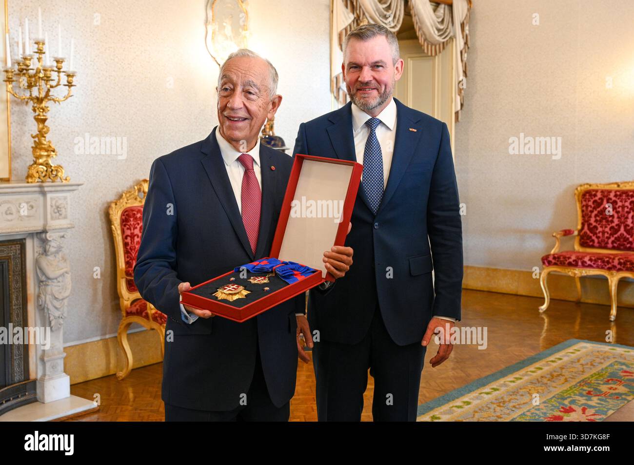 Lisbon, Portugal. 26 November 2025. Portuguese President Marcelo Rebelo de Sousa meets with ...