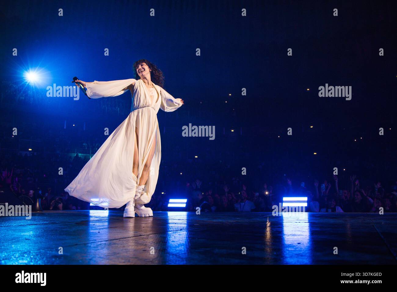Singer Elisa Toffoli, performs live on stage at Palazzo dello Sport ...