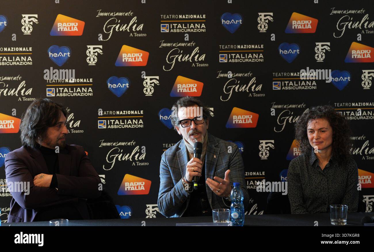 Milan, press conference for Immensamente Giulia, the rock musical opera ...