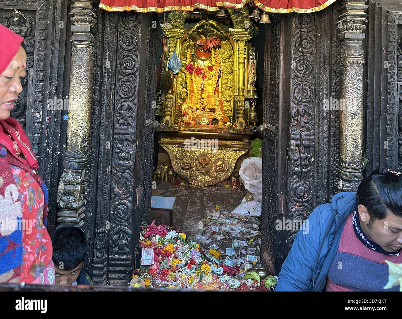 November 26, 2025, Kathmandu, Nepal: Devotees offer prayers to the Rato ...