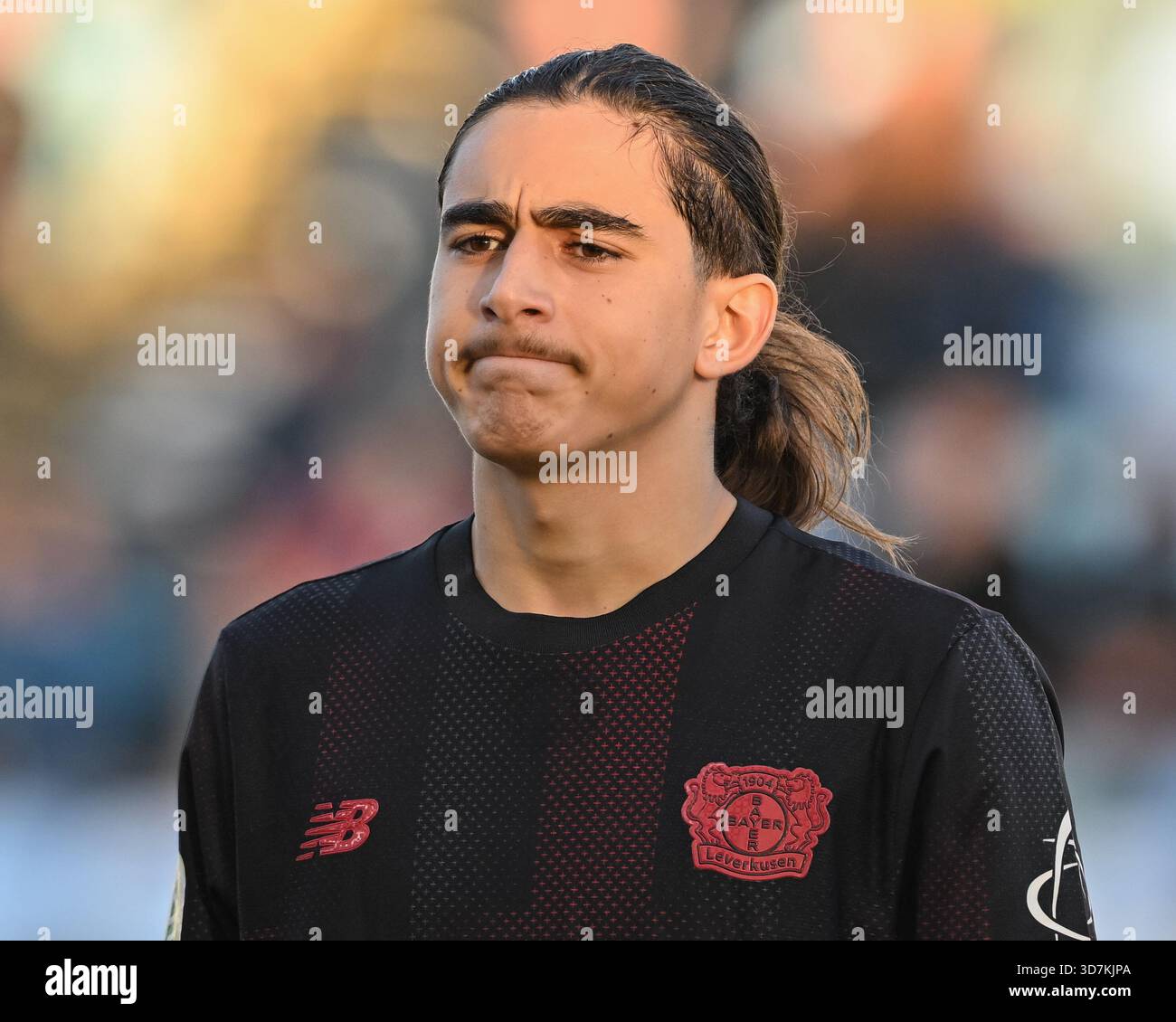 Manchester, England, 25th November 2025. Burak Kir of Bayer Leverkusen ...