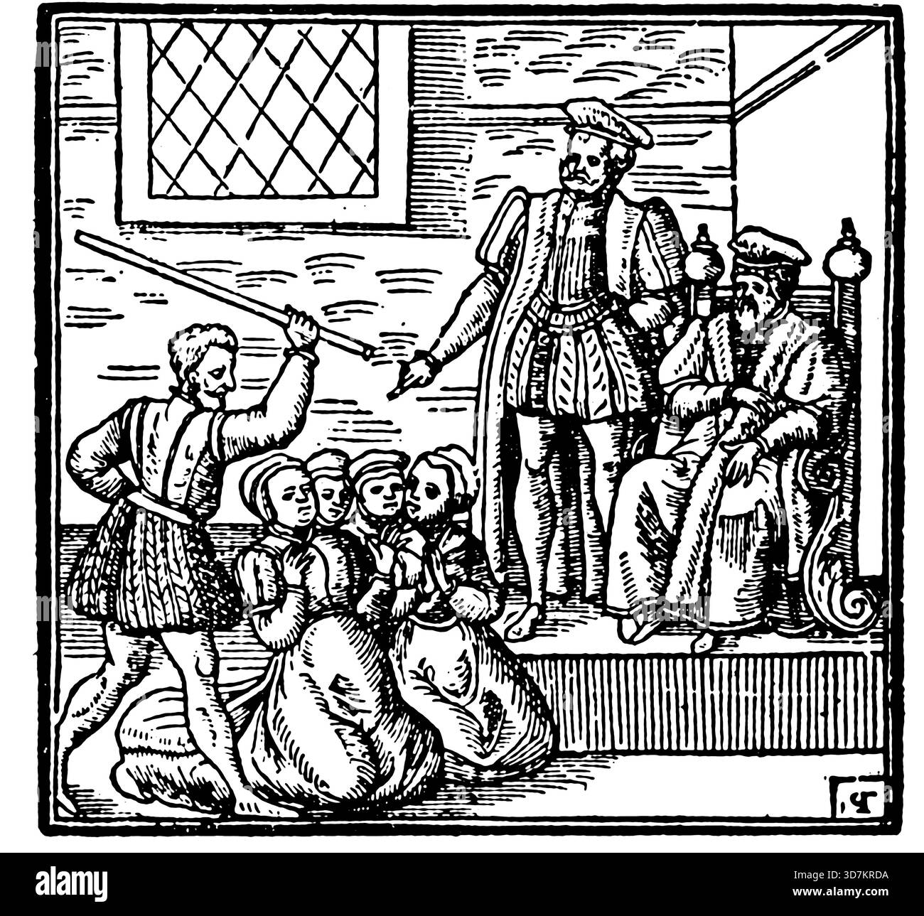 NORTH BEWICK WITCH TRIALS 1590-1592. witches kneeling before King James ...