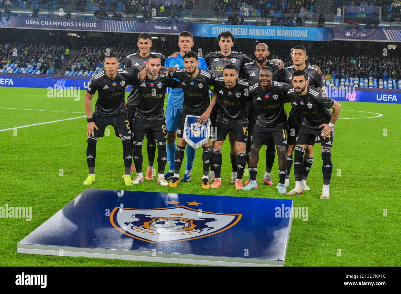 Qarabag starting team during the Uefa Champions League match between ...