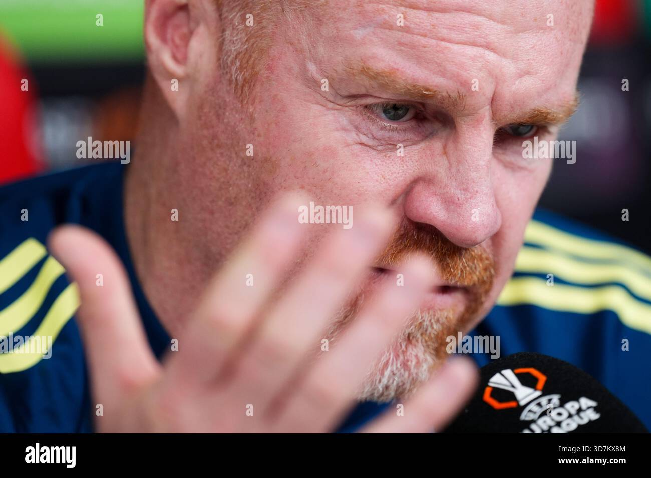 Nottingham Forest manager Sean Dyche during a press conference at the ...