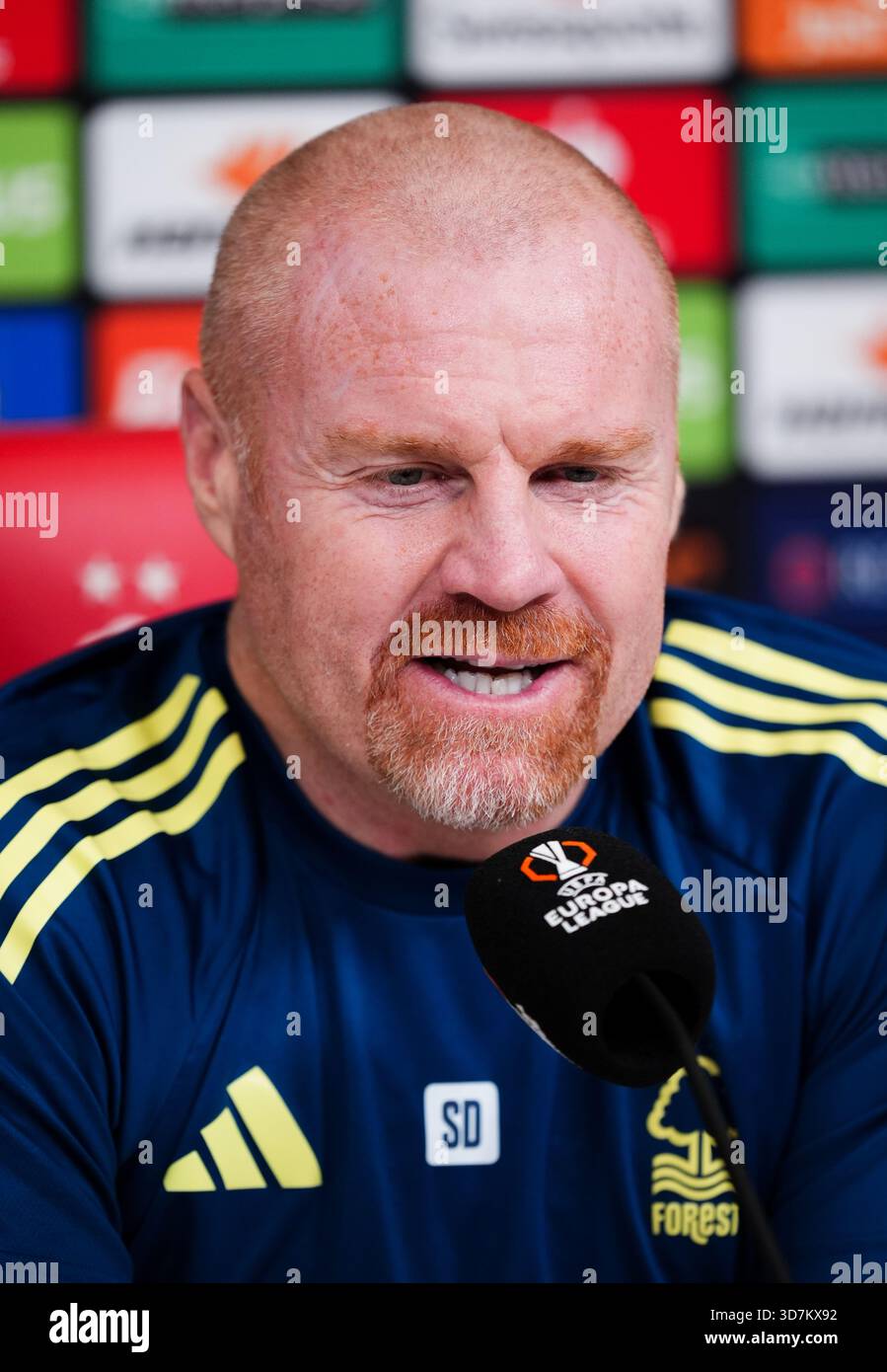 Nottingham Forest manager Sean Dyche during a press conference at the ...