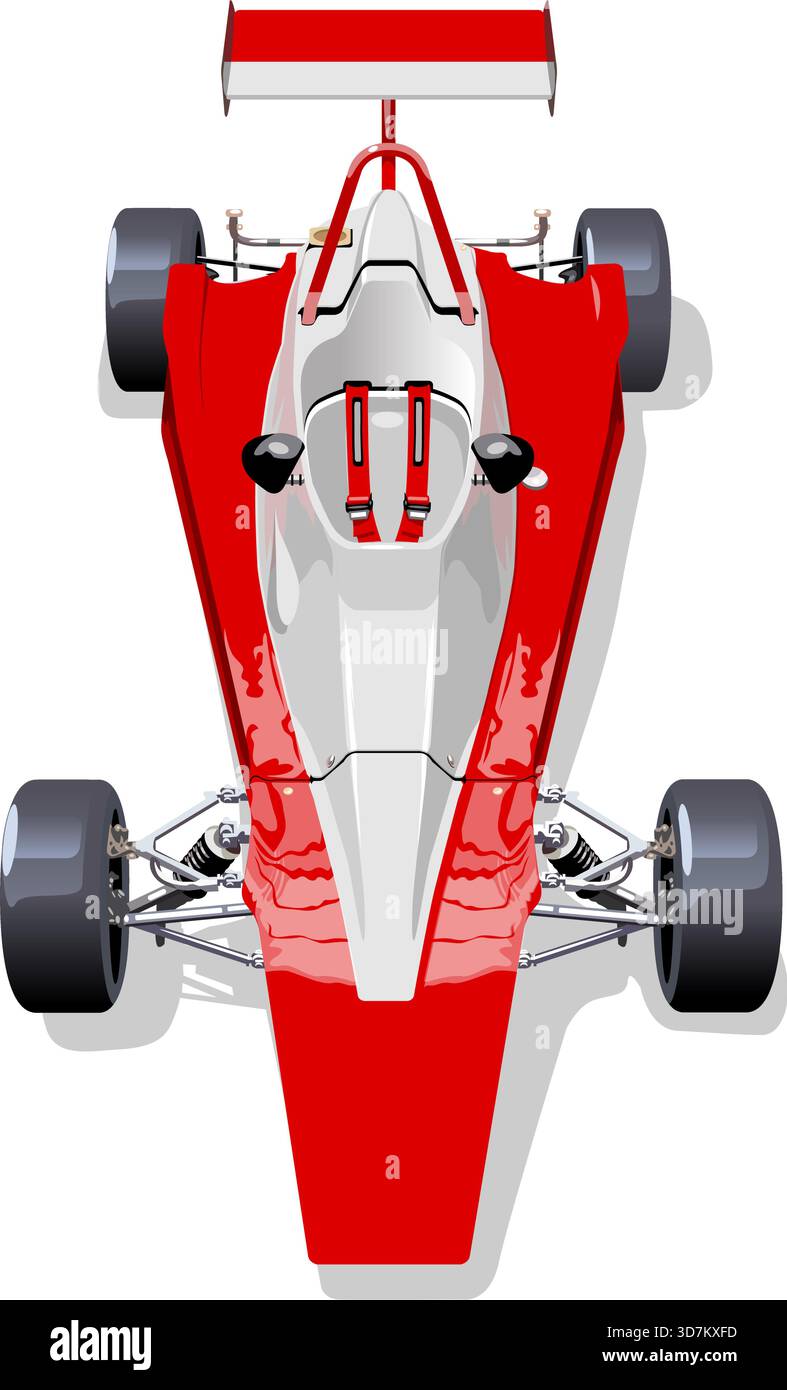 Red f1 car top view Stock Vector Images - Alamy