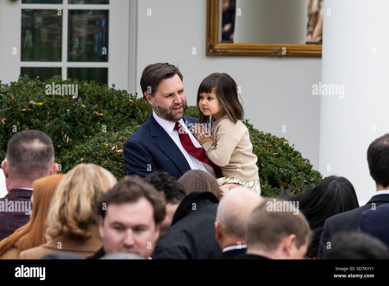 United States Vice President JD Vance and his daughter Mirabel Vance ...