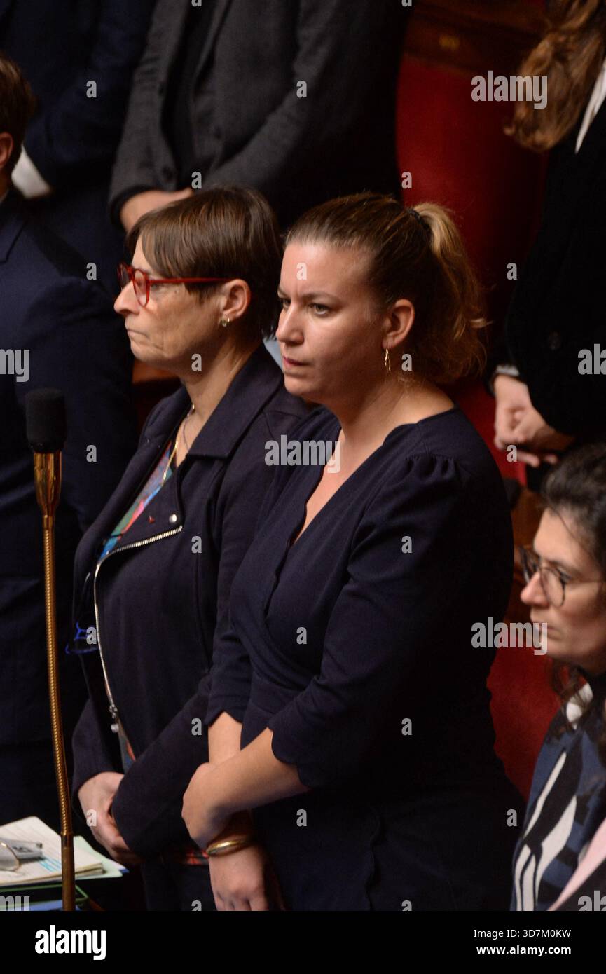 Mathilde Panot, president of the NFP LFI parliamentary group during a ...