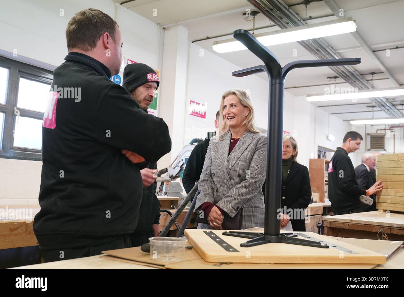 The Duchess of Edinburgh during a visit to the RAW workshop in Oxford ...