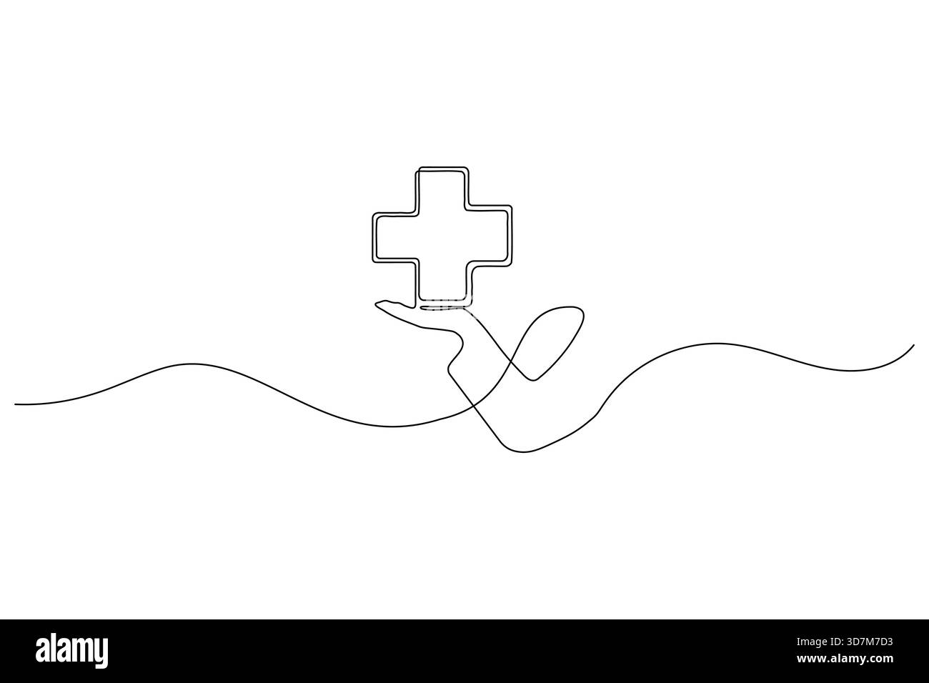 Sketch heart rate line hi-res stock photography and images - Alamy