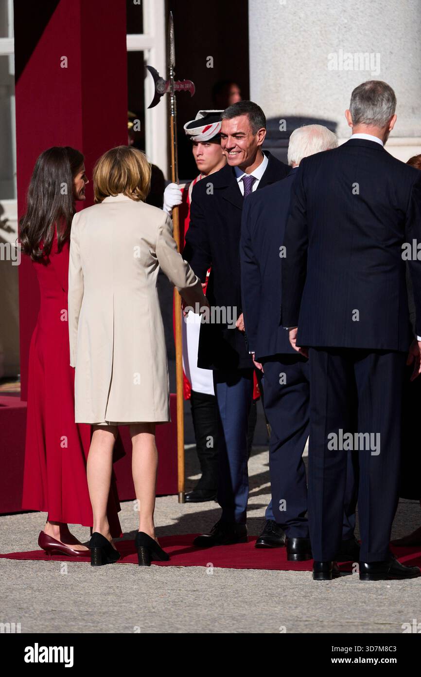 Queen Letizia of Spain, Elke BUdenbender, Pedro Sanchez, Prime Minister ...