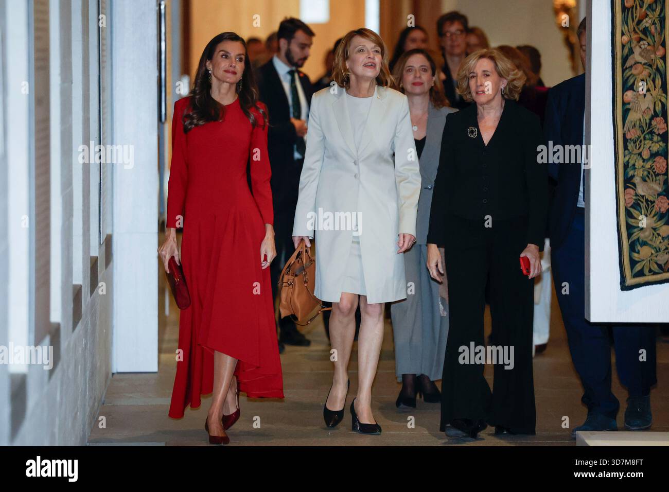 Queen Letizia of Spain, Elke Budenbender attends a working meeting at ...