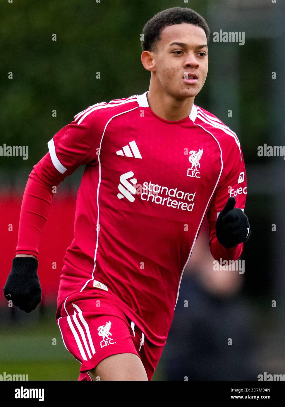 KIRKBY, ENGLAND - NOVEMBER 26: Josh Sonni-Lambie of Liverpool U19 looks ...