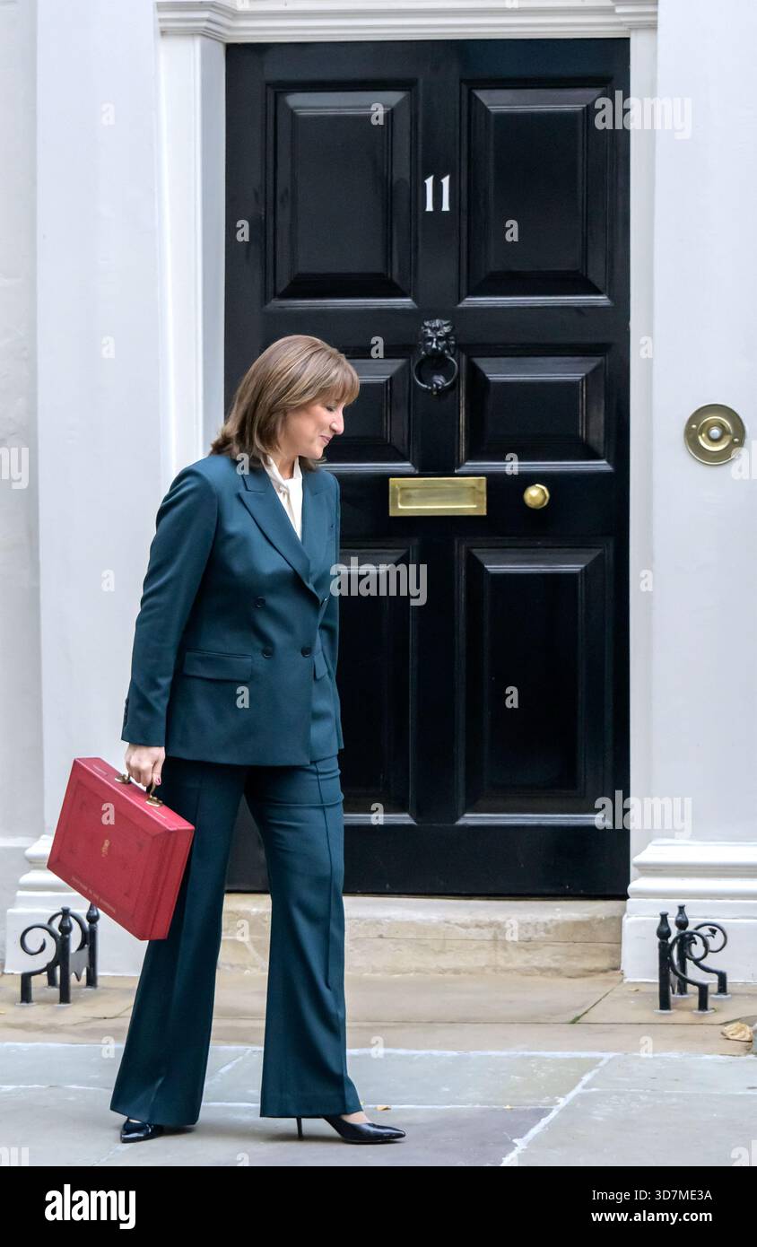 London, UK. 26th November 2025. British Chancellor of the Exchequer ...