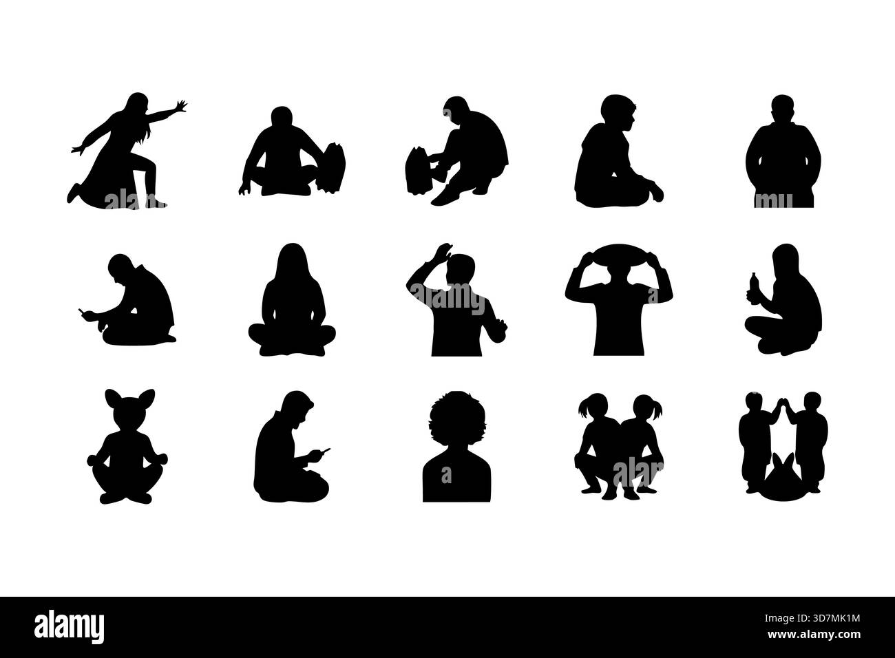 Various dynamic poses Stock Vector Images - Alamy