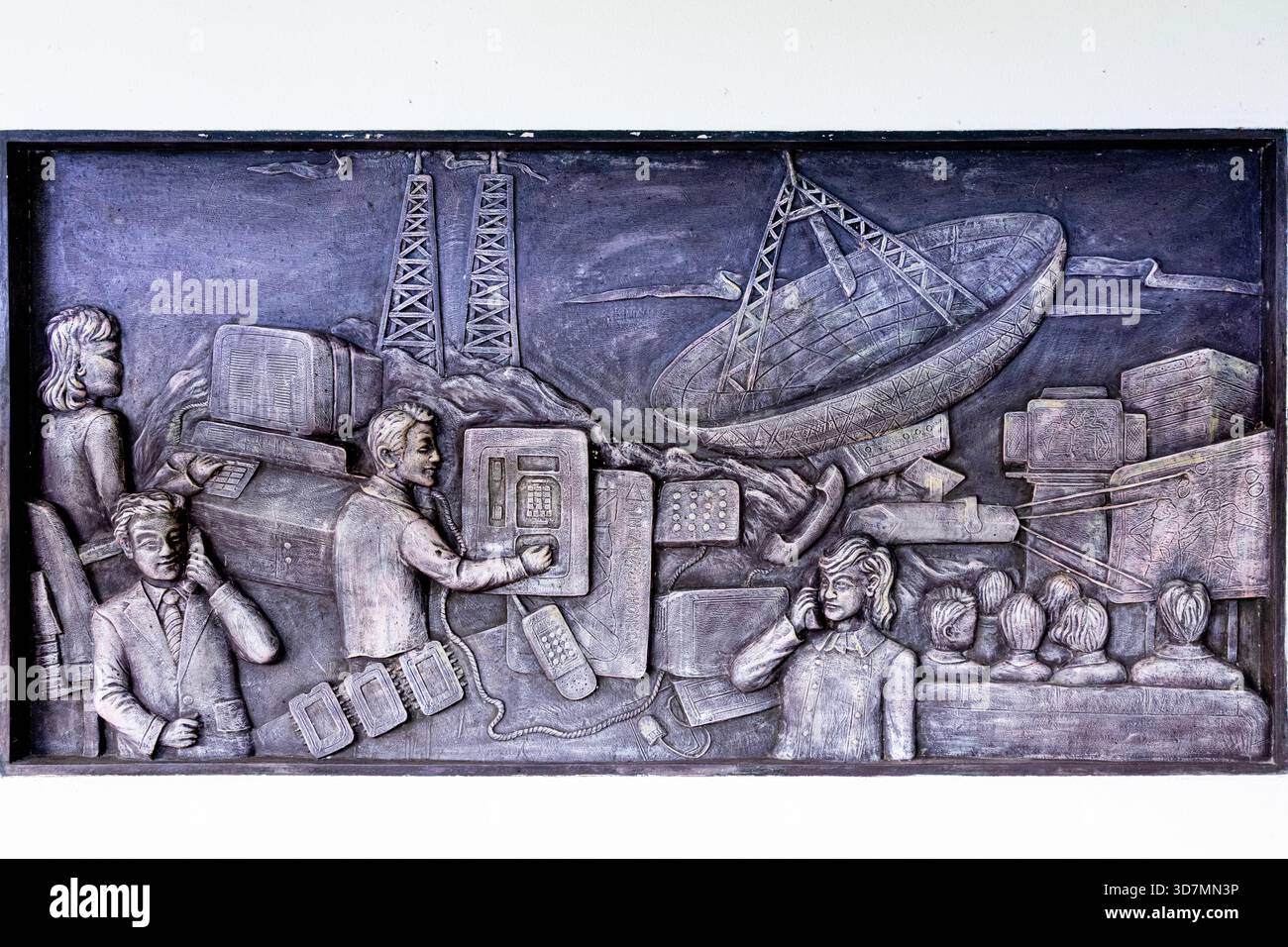 One of the murals depicting the history and development of Singapore ...