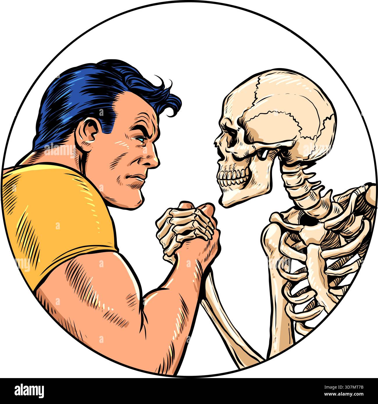 Two men wrestling death hi-res stock photography and images - Alamy