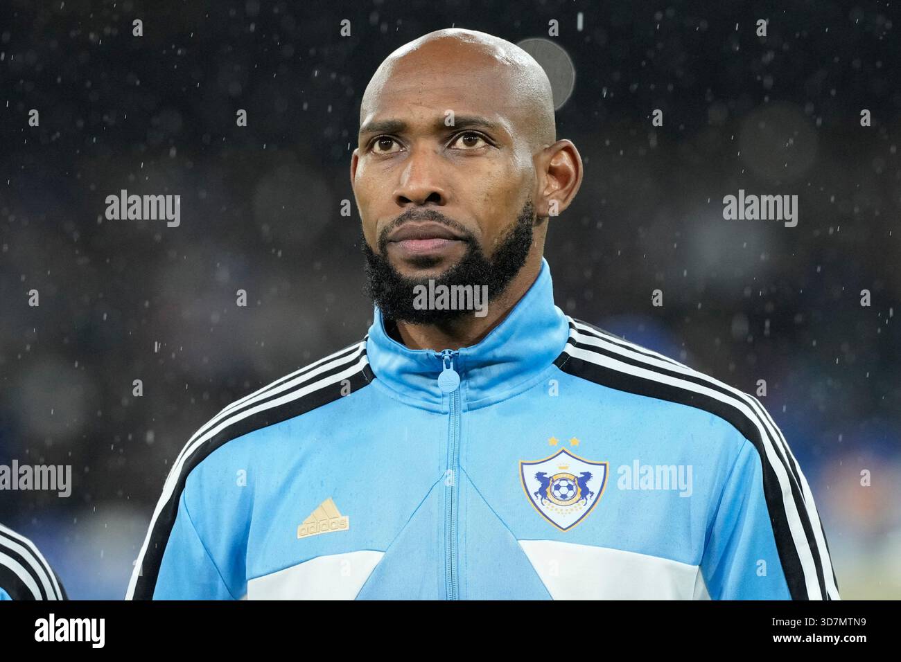 Naples, Italy. 25 Nov, 2025. Kevin Medina of Qarabag FK during the UEFA ...