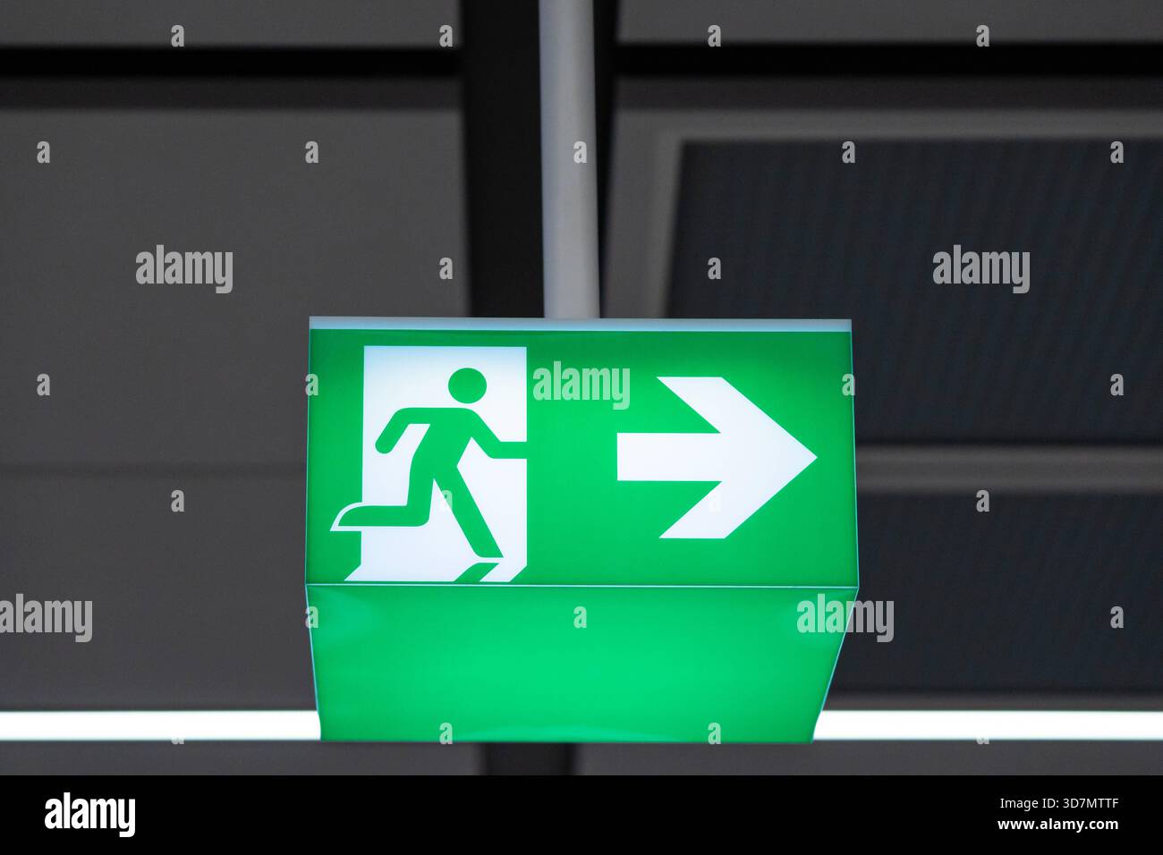 Munich, Bavaria, Germany - November 25, 2025: An illuminated emergency ...