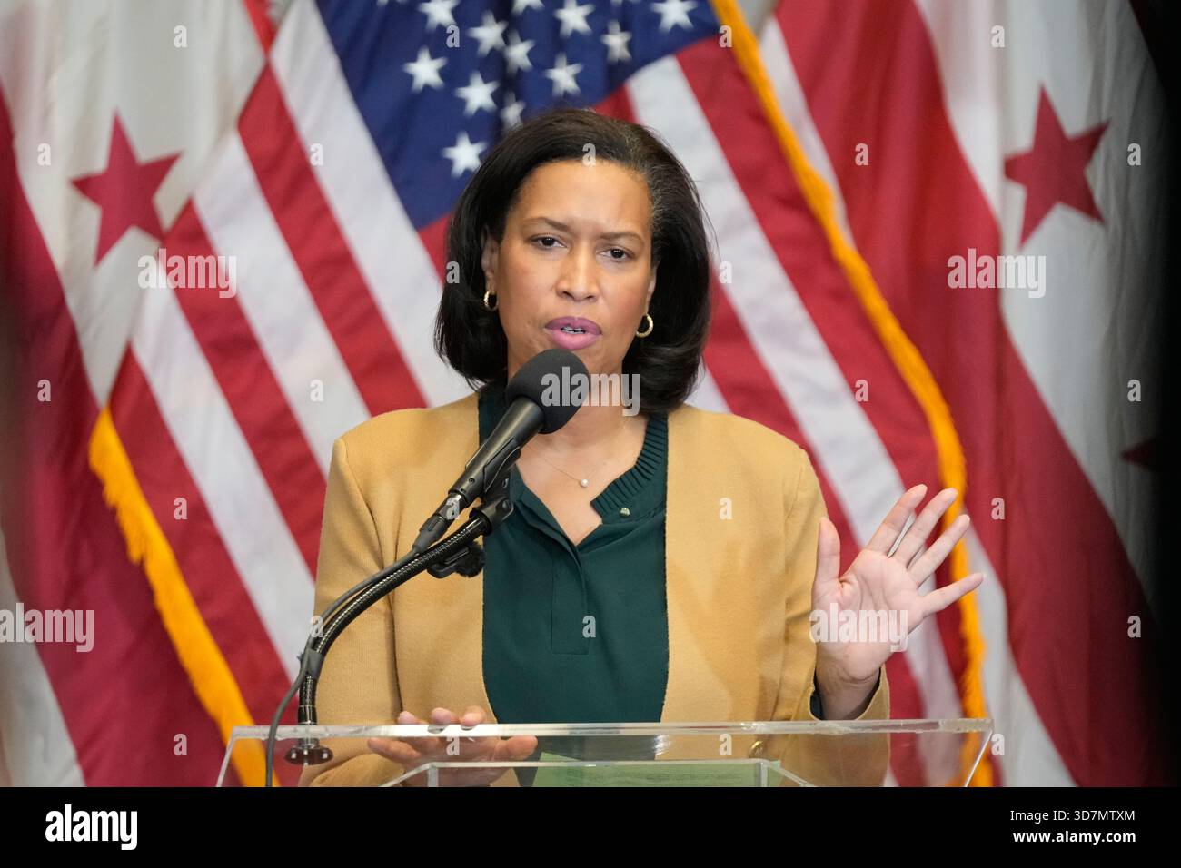 District of Columbia Mayor Muriel Bowser speaks during a press ...
