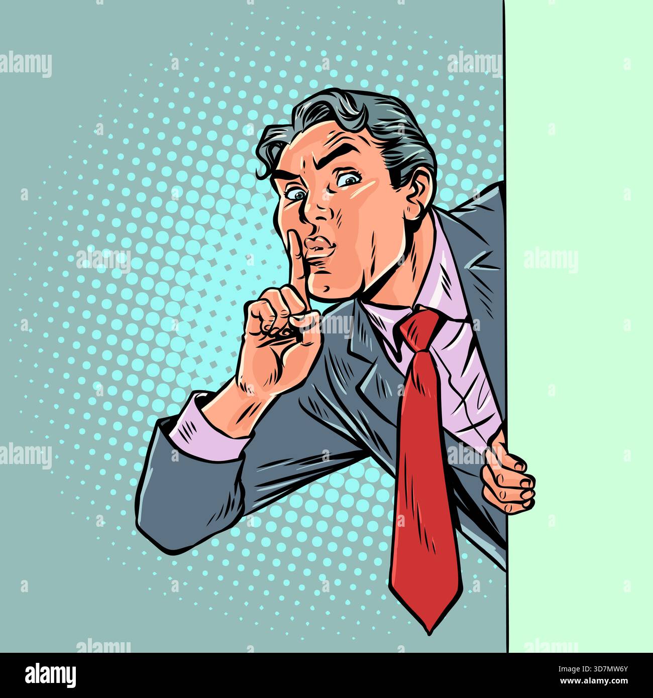 Keep secret silence gesture Stock Vector Images - Alamy