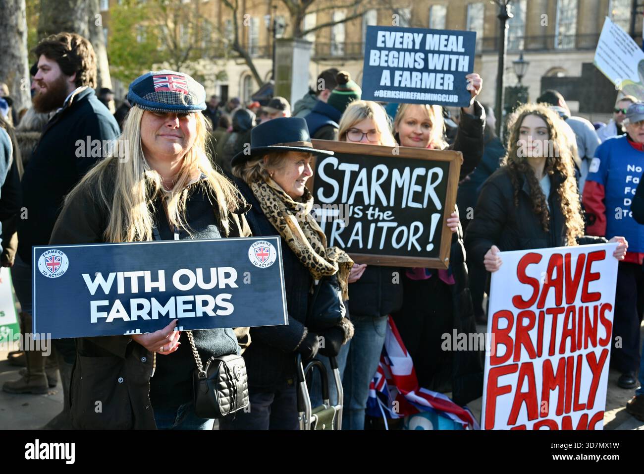 London, UK. Farmers Inheritance Tax Protest on Budget Day. Farmers ...