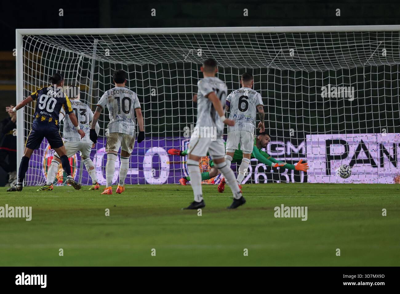 the goal of Nepi Alessio (Giuliano) during Italian Coppa Italia Serie C ...