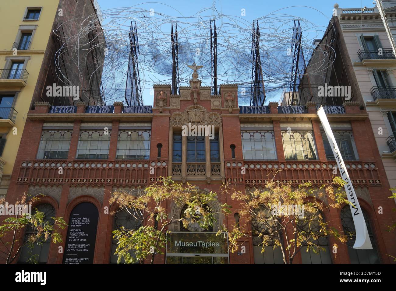 Façade of the Fundació Tàpies, on November 26, 2025, in Barcelona ...