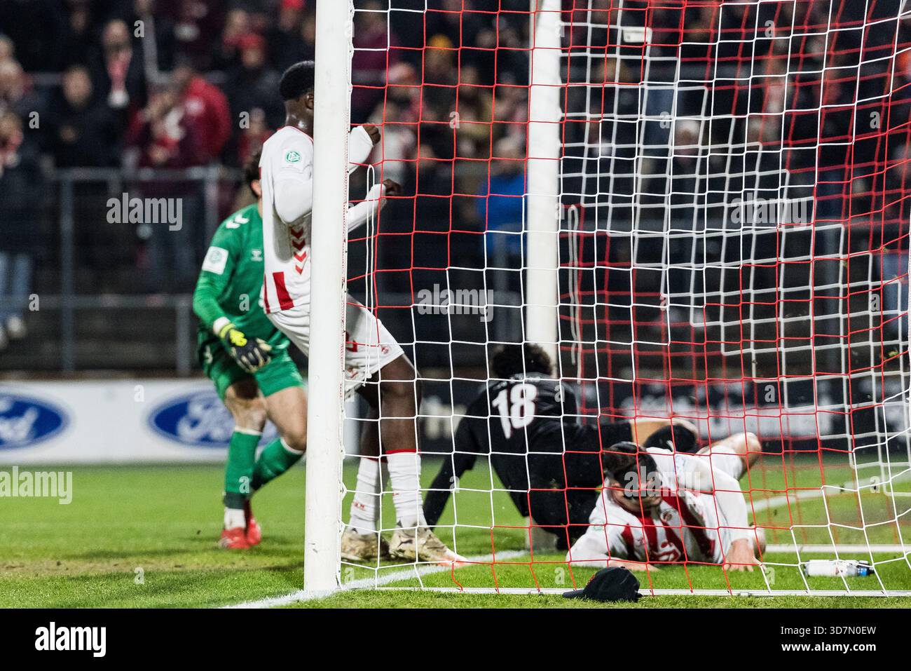KOELN, GERMANY - NOVEMBER 26: Julius Emefile (FC Midtjylland, 18 ...