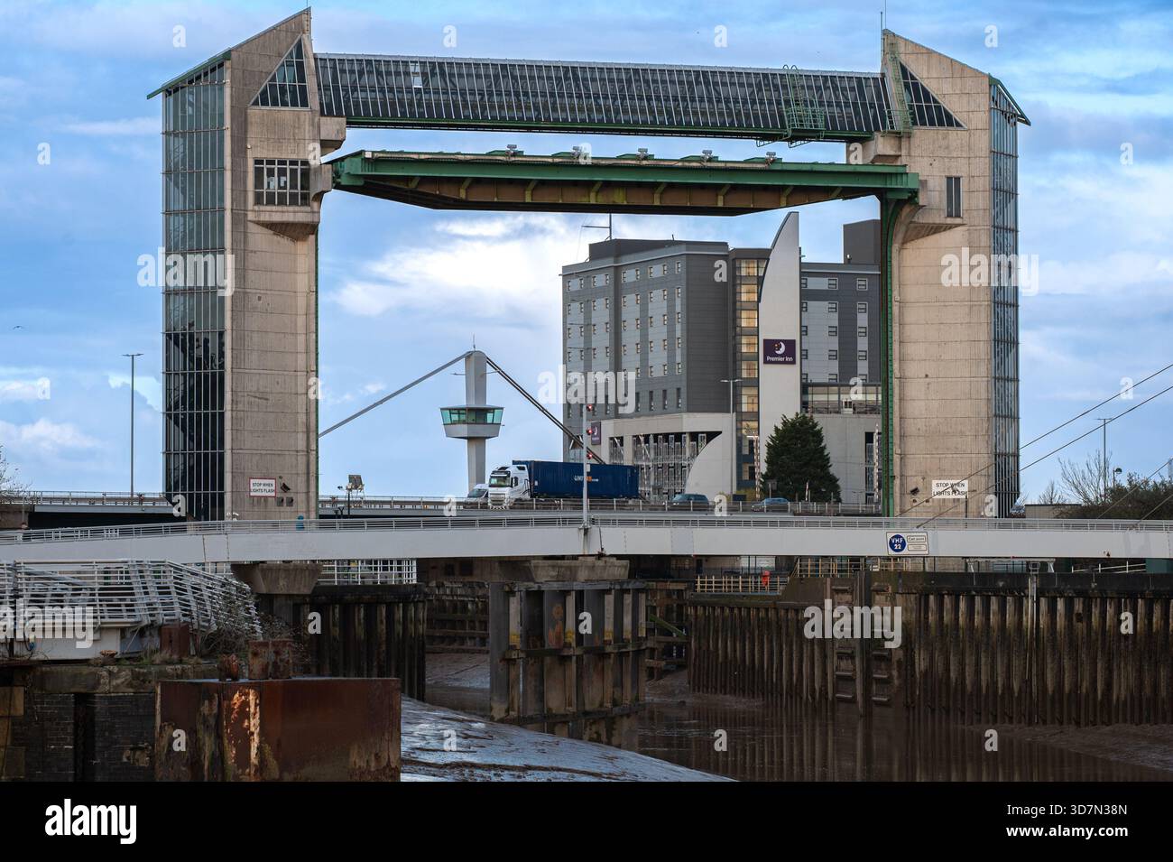 The River Hull tidal surge barrier is a flood control gate located on ...