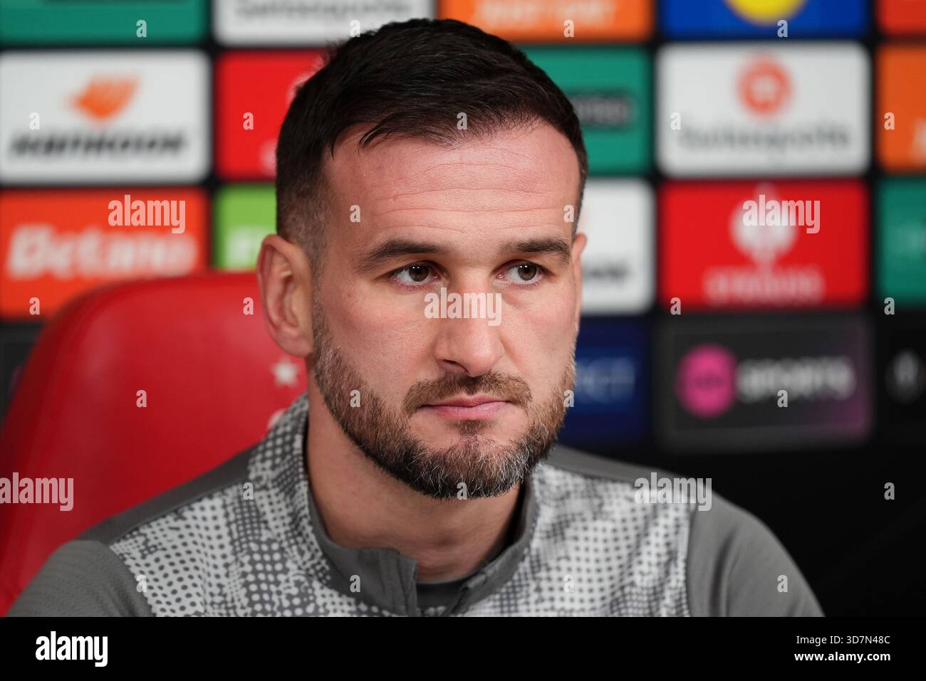 Malmo manager Anes Mravac during a press conference at the City Ground ...