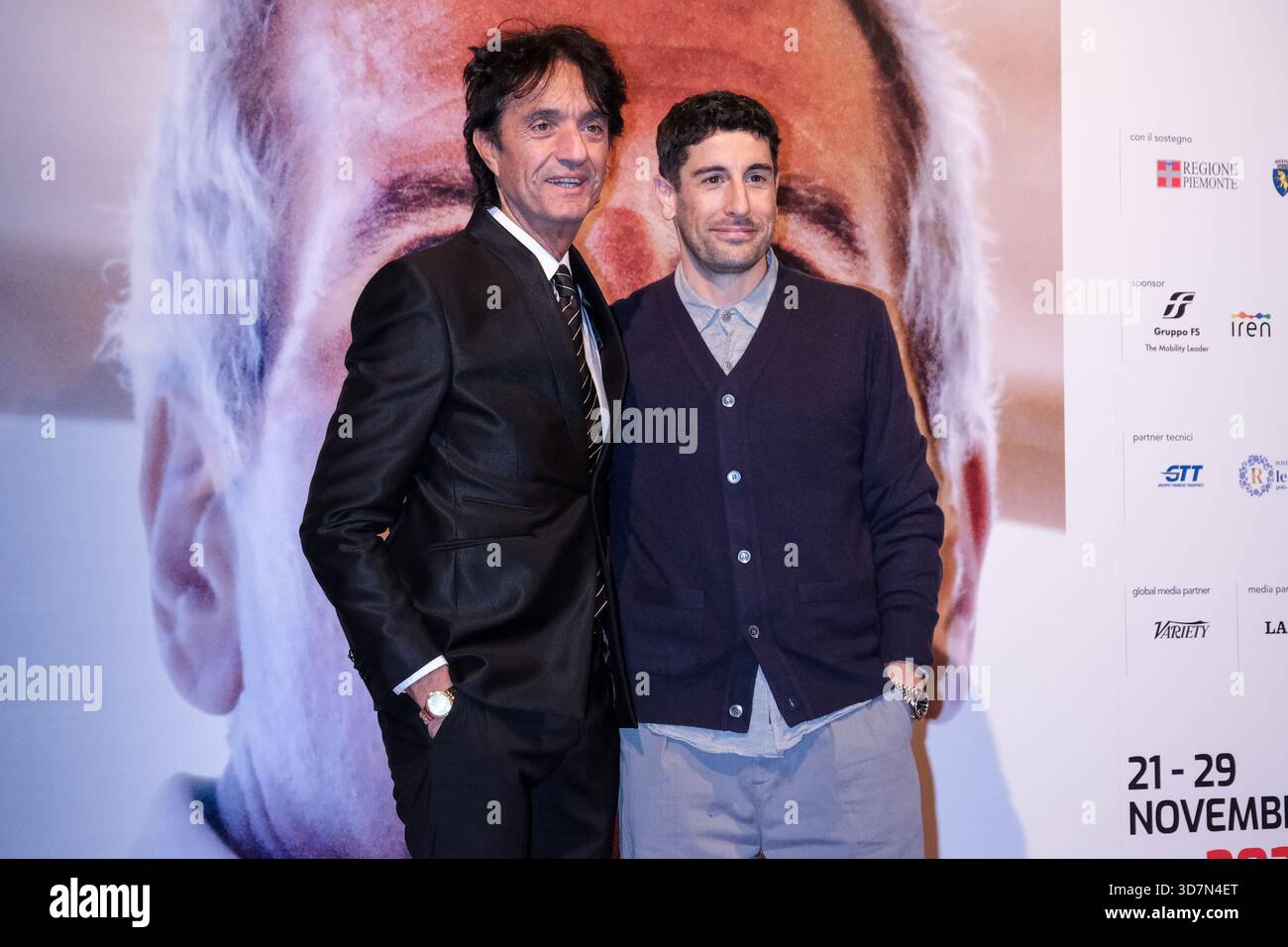 Giulio Base and Jason Biggs attend the 43rd Torino Film Festival Stock ...