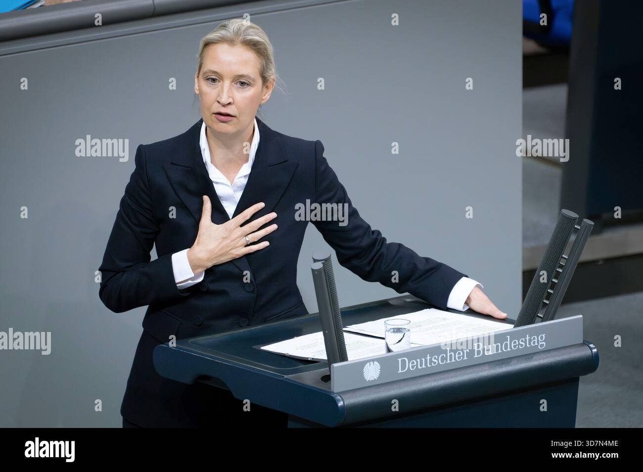 Alice Weidel at the 43rd session of the 21st German Bundestag in the ...