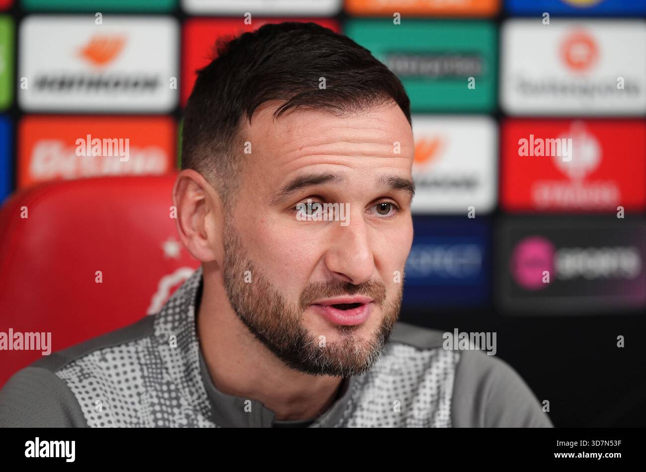 Malmo manager Anes Mravac during a press conference at the City Ground ...
