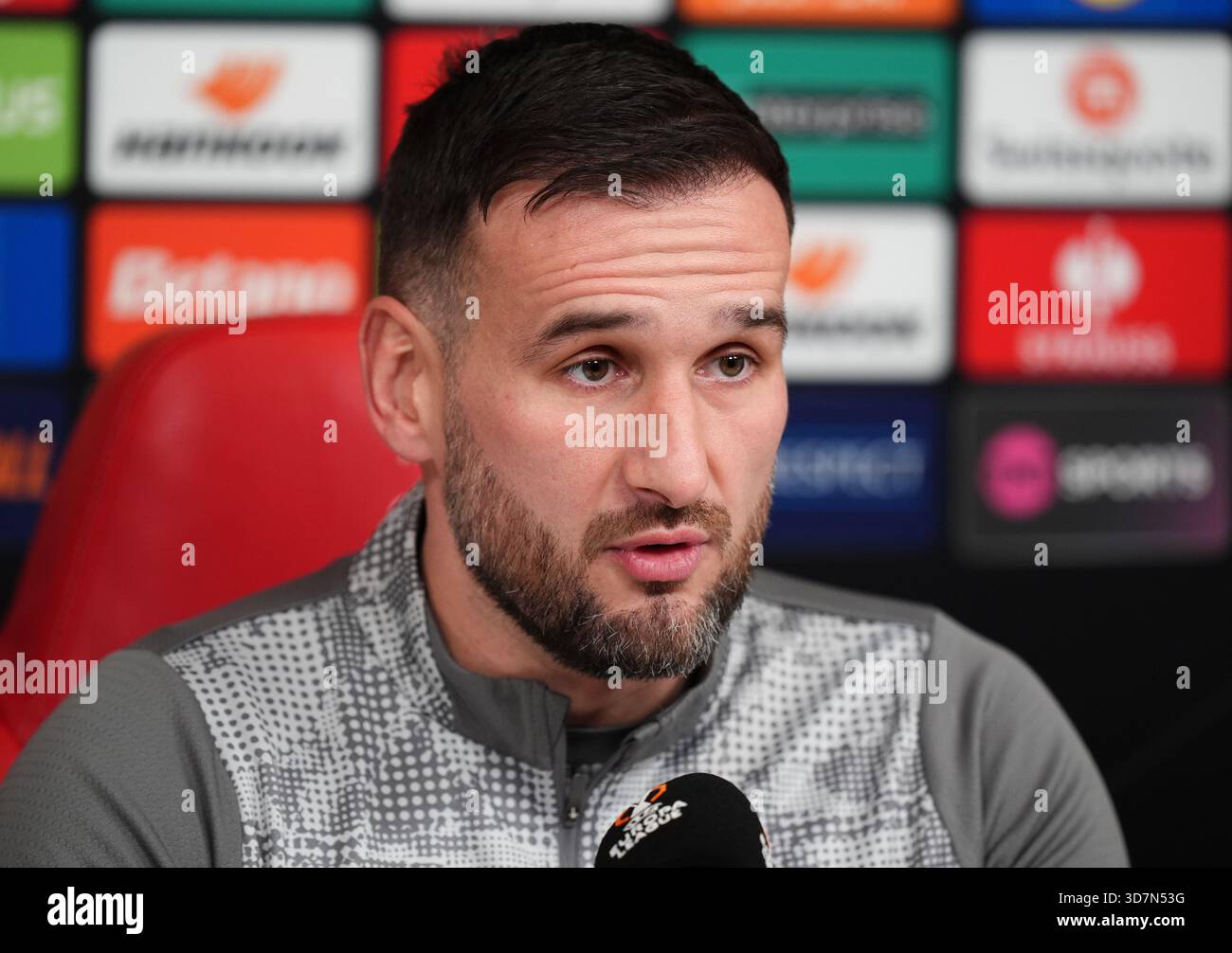 Malmo manager Anes Mravac during a press conference at the City Ground ...