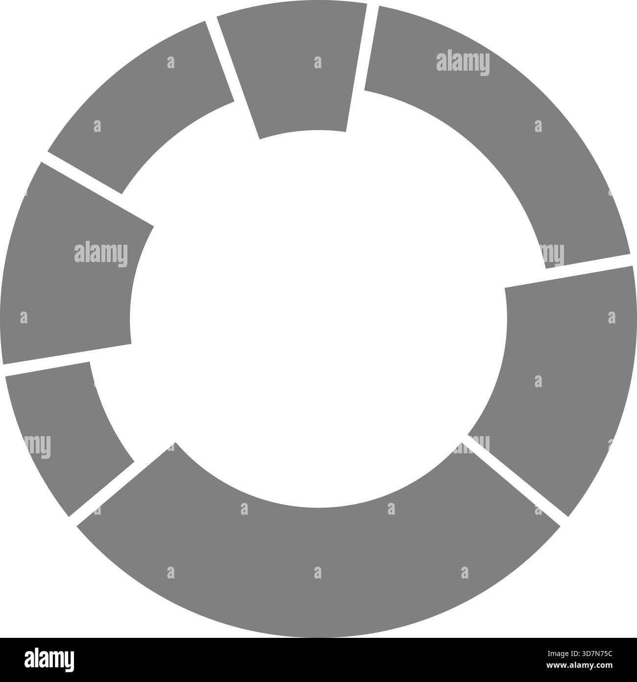 Circular donut layout uses rounded divisions to structure evenly spaced ...