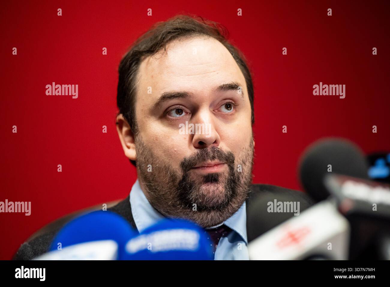 Lawyer Patrick Martin-Menard participates in a press conference ...
