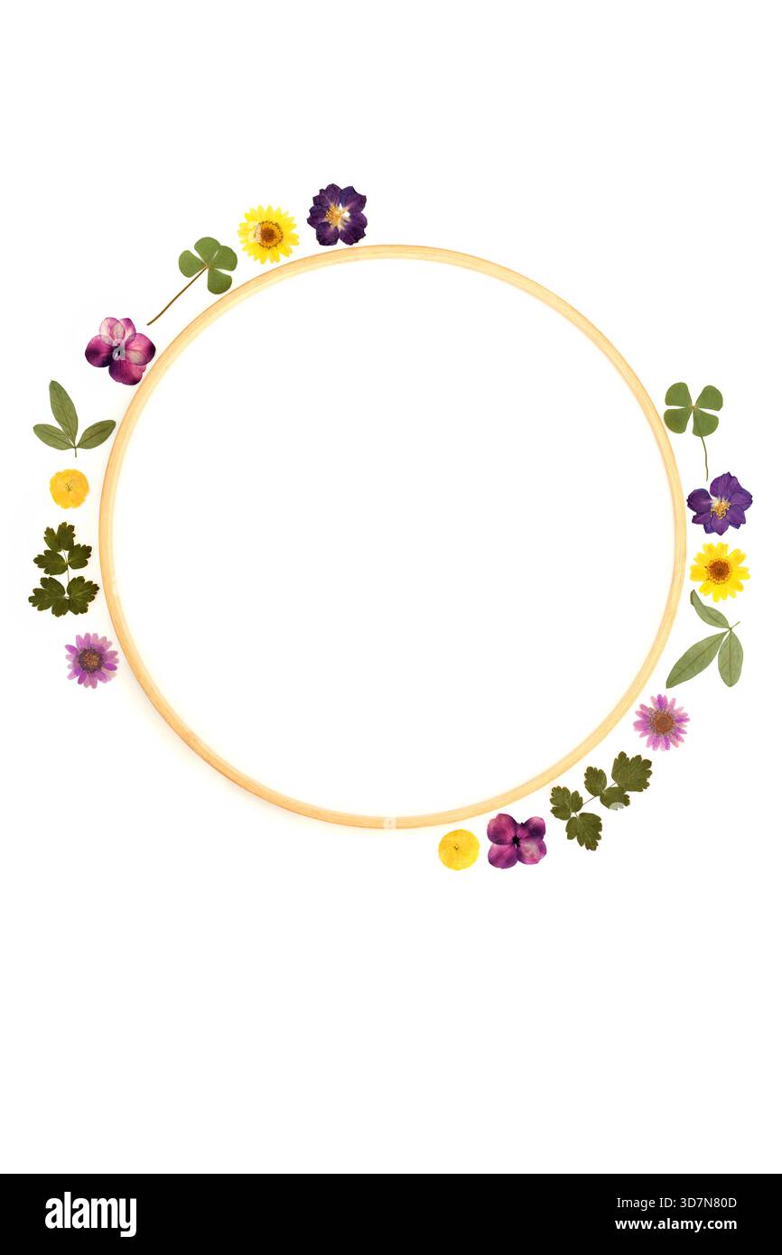 Decorative frame clover leaves Cut Out Stock Images & Pictures - Alamy