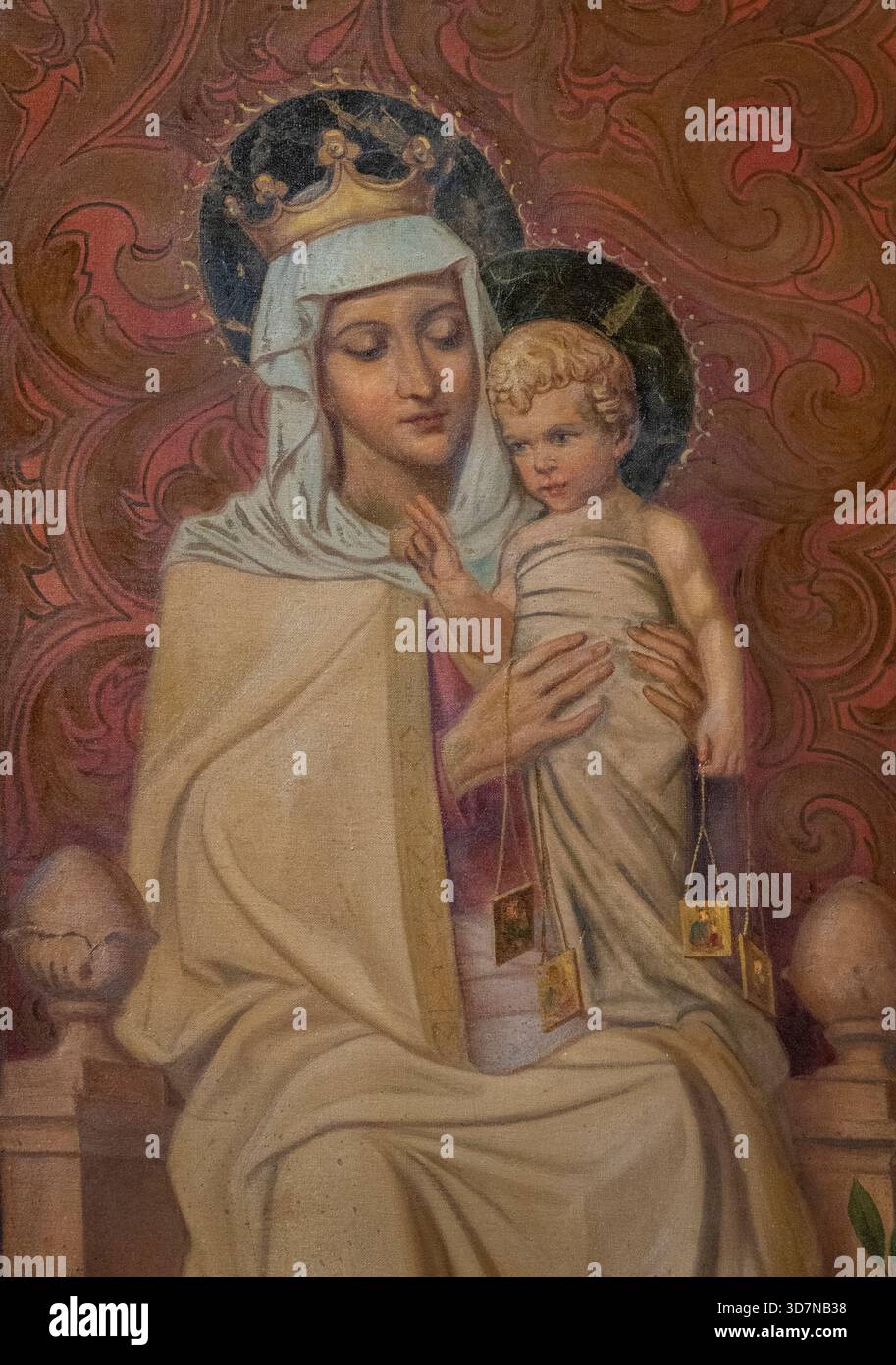 Castel San Giovanni, Italy - 10-22-2025: Fresco (19th century) of ...