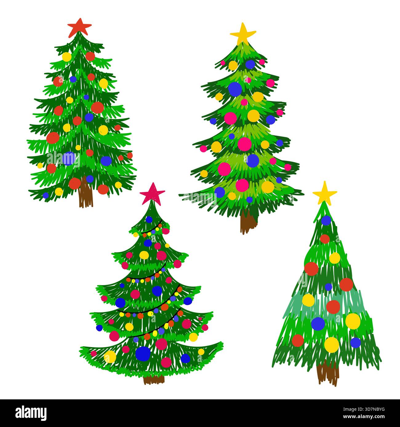 Crayon hand drawing star Stock Vector Images - Alamy