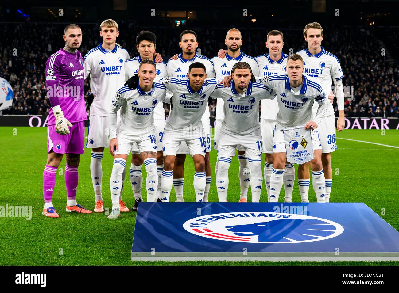 Copenhagen, Denmark. 26 November, 2025. Pictured left to right, FC ...