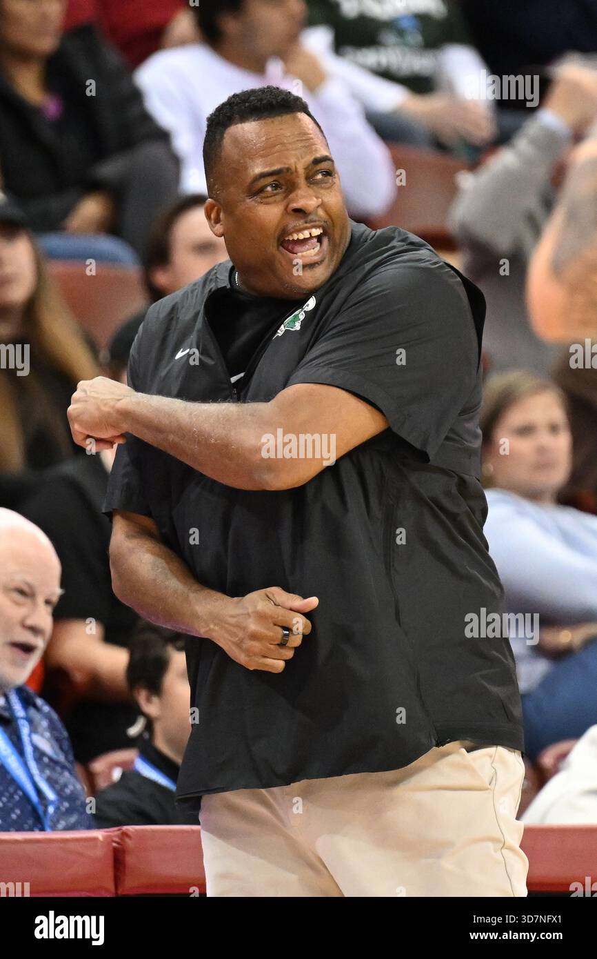 November 23, 2025; Head Coach Ron Hunter of the Tulane Green Wave ...
