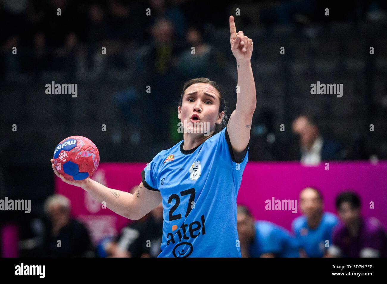 Paula Eastman Rueger (Uruguay, #27) GER, Serbia - Uruguay, Handball ...