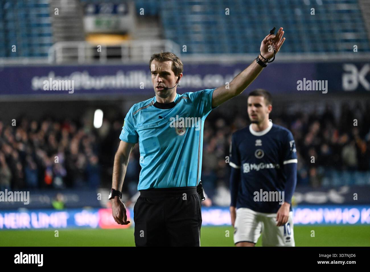 London, England. 26th Nov 2025. Referee Jacob Miles during the Sky Bet ...