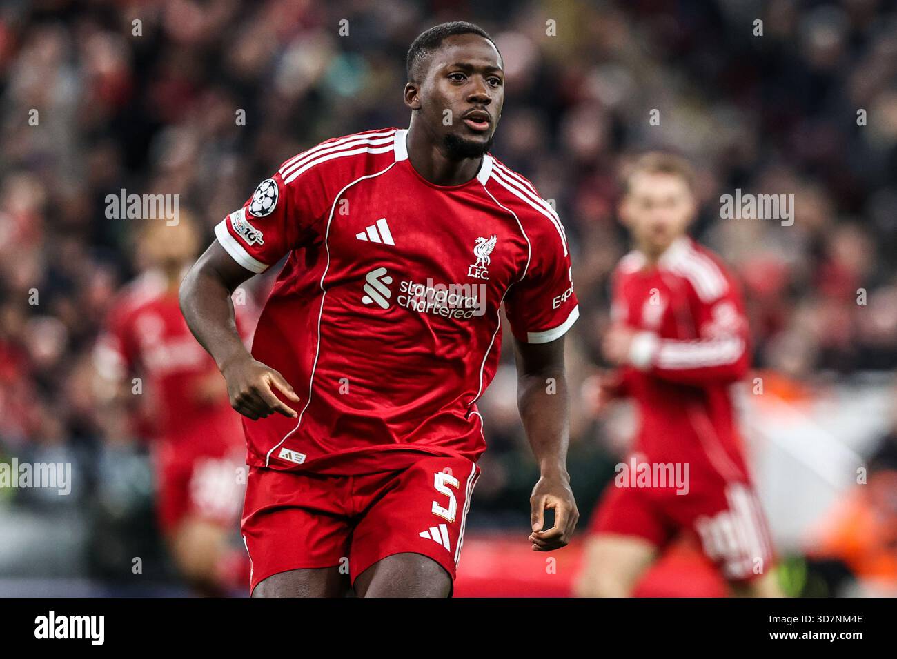 Ibrahima Konaté of Liverpool during the UEFA Champions League Matchday 5 of 8 Liverpool vs PSV ...