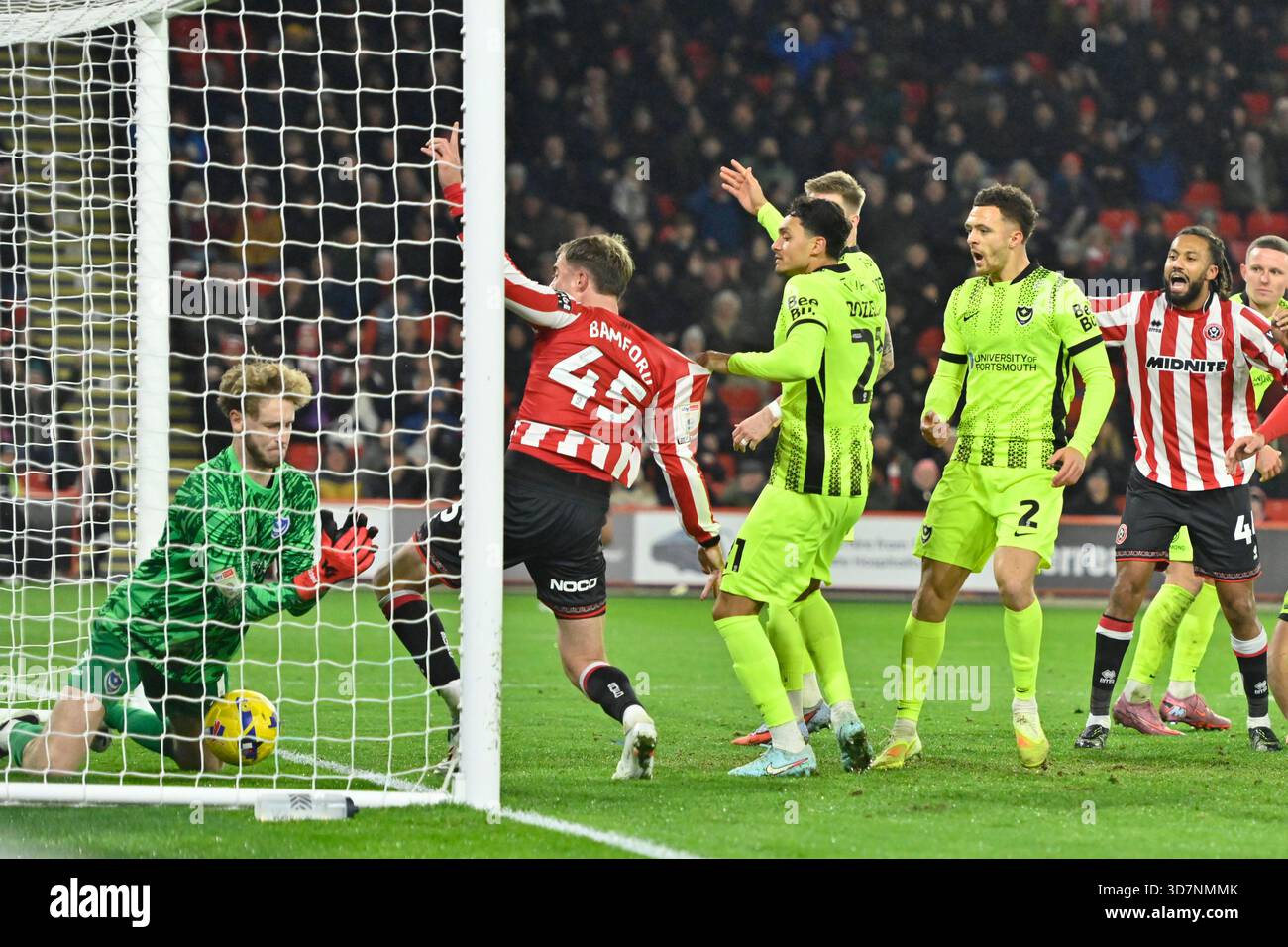 during the Sheffield United v Portsmouth EFL Sky Bet Championship match ...