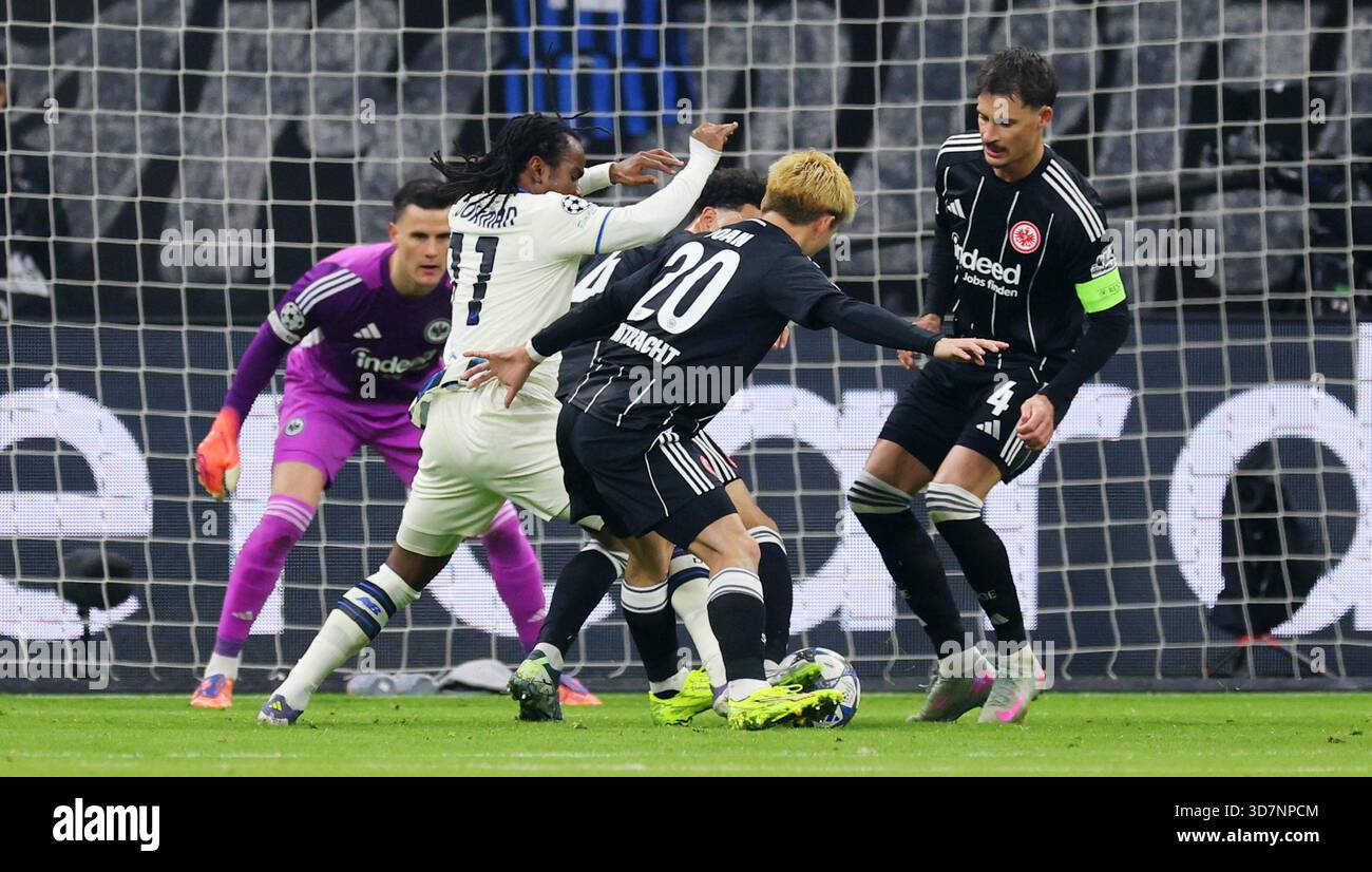 from left Ademola Lookman, Ritsu Doan, Robin Koch (Frankfurt) Frankfurt ...