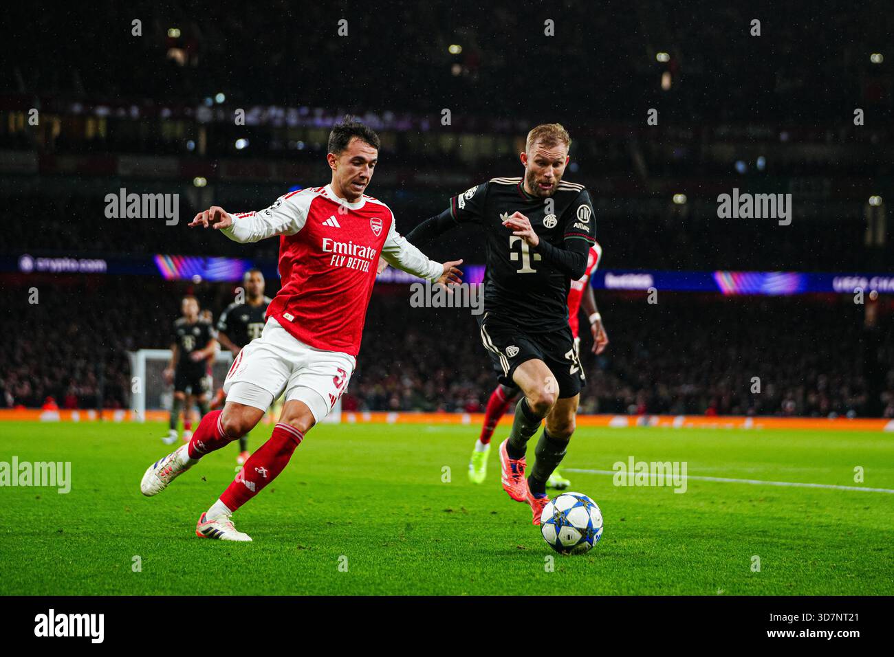 Martin Zubimendi (FC Arsenal, #36), Konrad Laimer (FC Bayern Muenchen ...