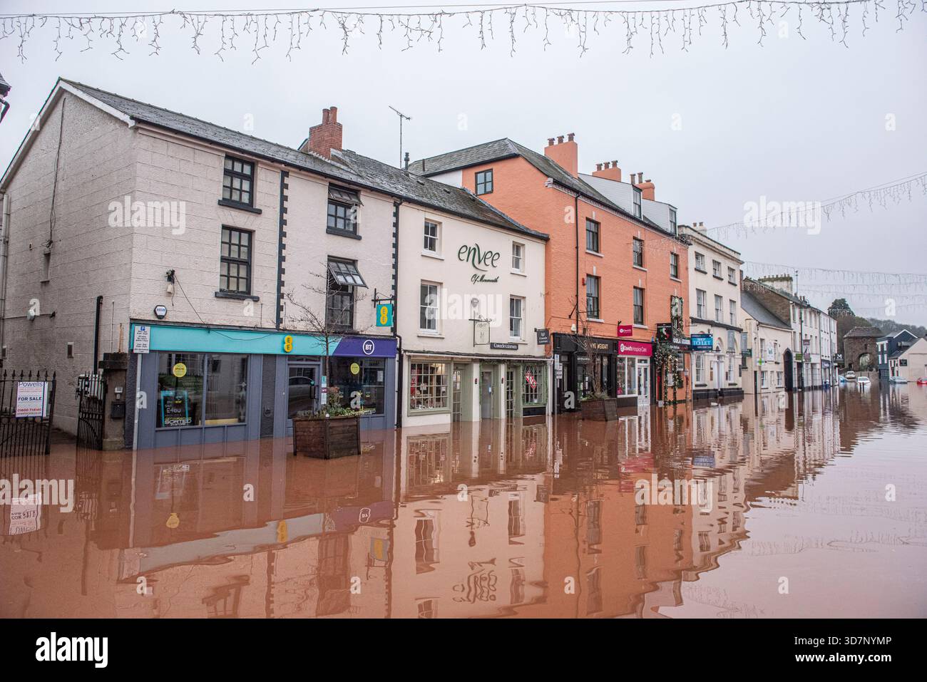 High St. Views of Monmouth, South Wales that saw the worst floods in 30 ...