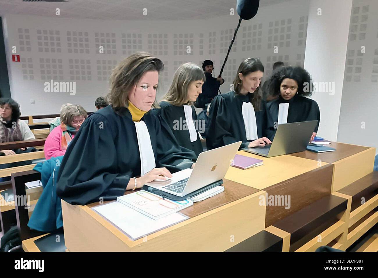 The lawyers defending farmer Falys pictured at a session of the lawsuit ...